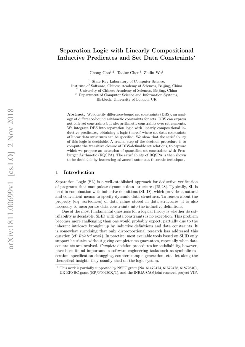 Separation Logic With Linearly Compositional Inductive Predicates And