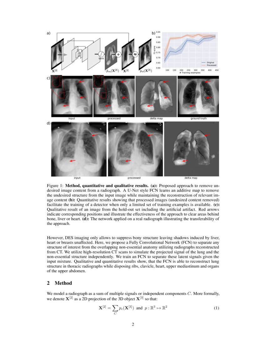 Separation of target anatomical structure and occlusions in chest ...