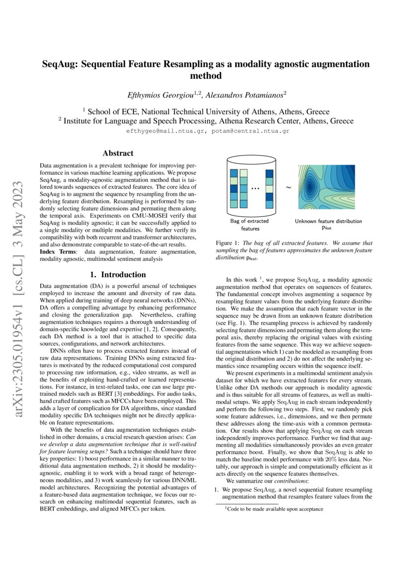 SeqAug: Sequential Feature Resampling as a modality agnostic augmentation method | DeepAI