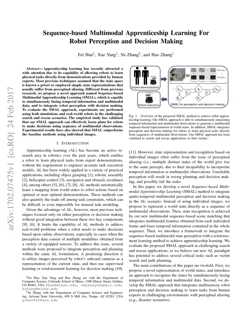 Sequence-based Multimodal Apprenticeship Learning For Robot Perception ...