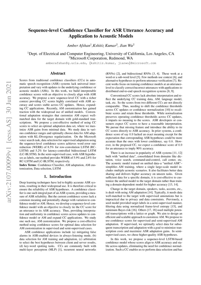 Sequence Level Confidence Classifier For Asr Utterance Accuracy And