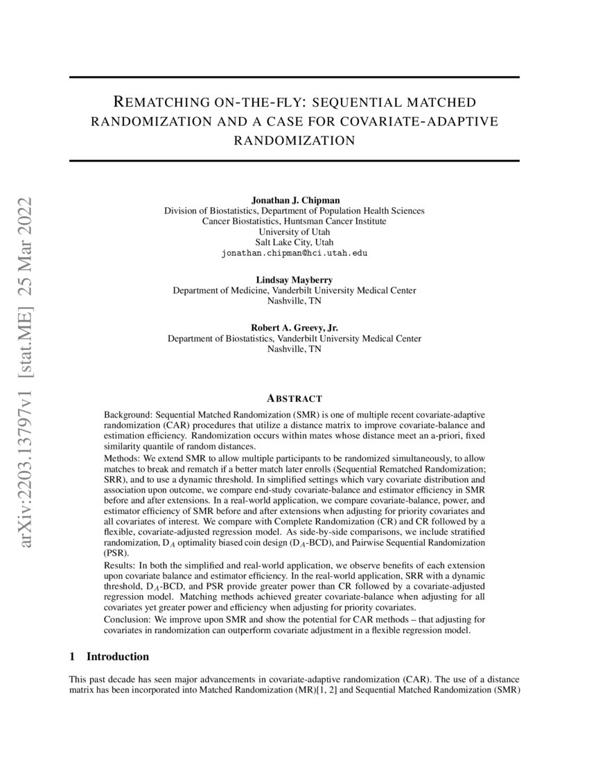 Sequential Matched Randomization And A Case For Covariate Adaptive