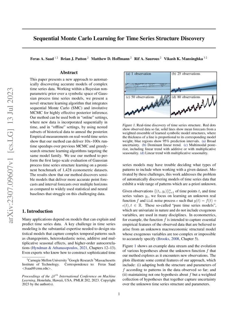 Sequential Monte Carlo Learning For Time Series Structure Discovery Deepai 