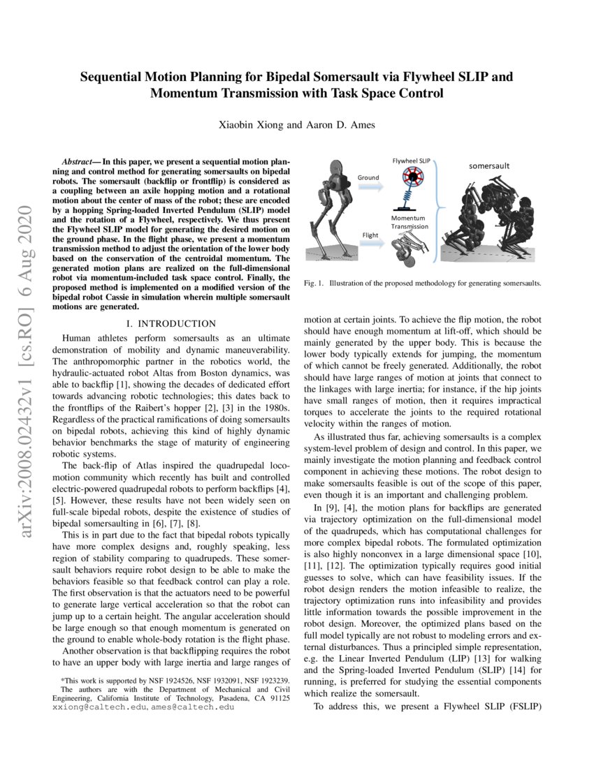 Sequential Motion Planning for Bipedal Somersault via Flywheel SLIP and ...