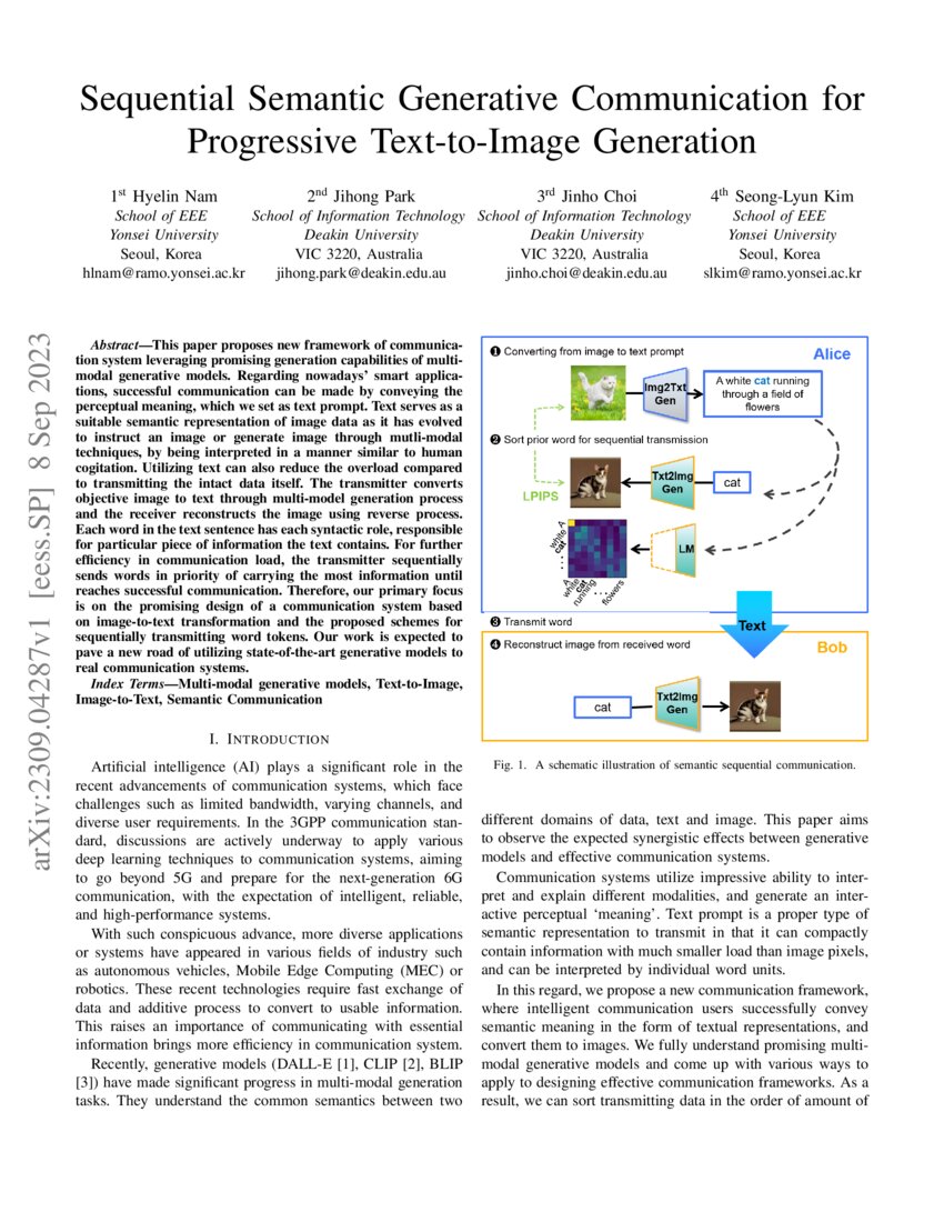 Sequential Semantic Generative Communication for Progressive Text-to-Image Generation | DeepAI
