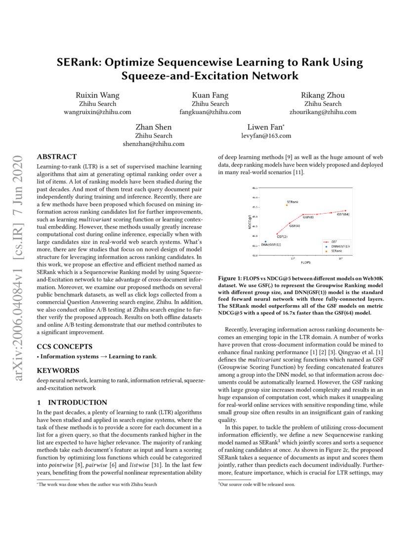 SERank: Optimize Sequencewise Learning to Rank Using Squeeze-and-Excitation Network | DeepAI