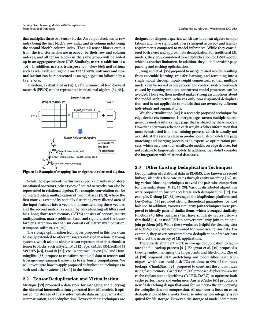 Serving Deep Learning Models With Deduplication From Relational Databases Deepai