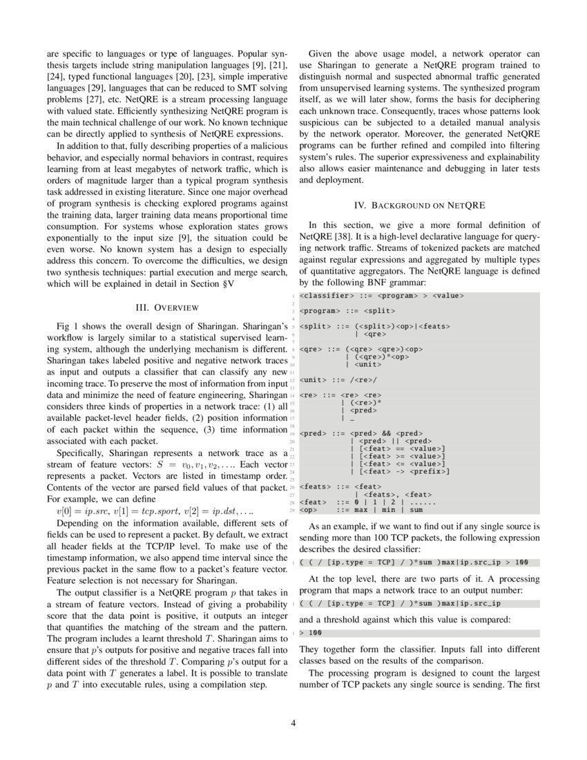 Session-layer Attack Traffic Classification by Program Synthesis | DeepAI