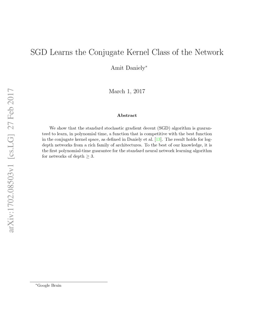 SGD Learns the Conjugate Kernel Class of the Network | DeepAI