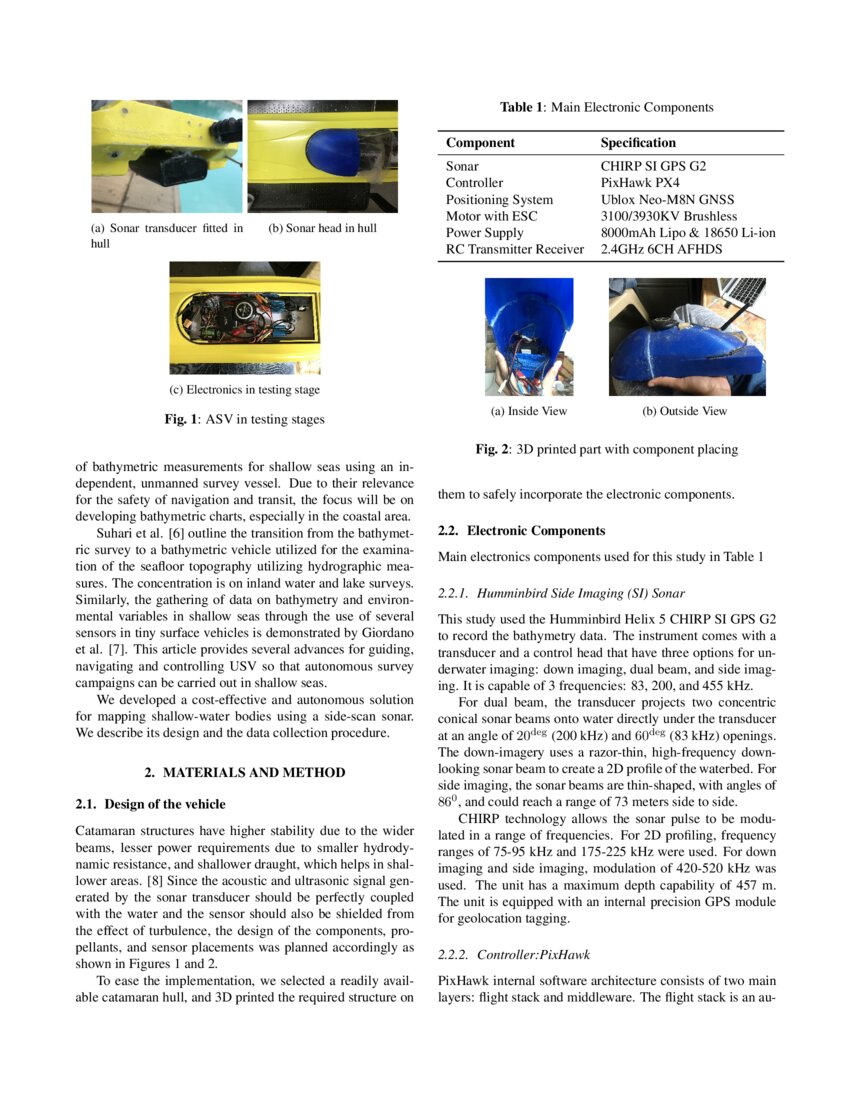 Shallow Water Bathymetry Survey Using An Autonomous Surface Vehicle Deepai