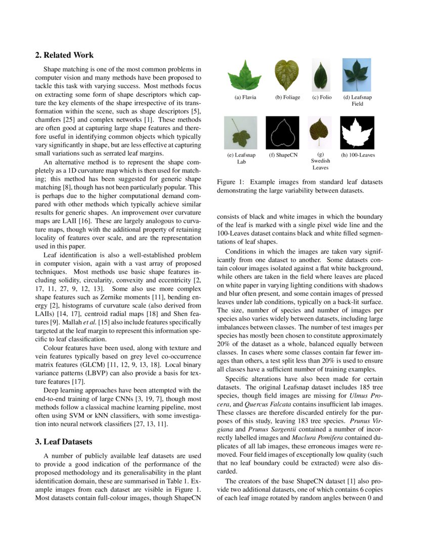 Shape-only Features for Plant Leaf Identification | DeepAI