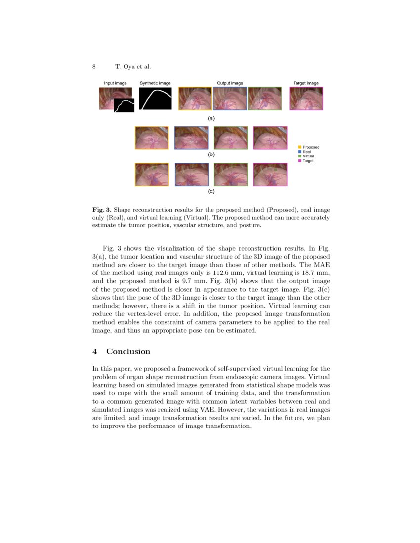 Shape Reconstruction from Thoracoscopic Images using Self-supervised Virtual Learning | DeepAI