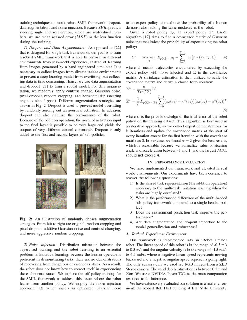 Shared Multi-Task Imitation Learning for Indoor Self-Navigation | DeepAI