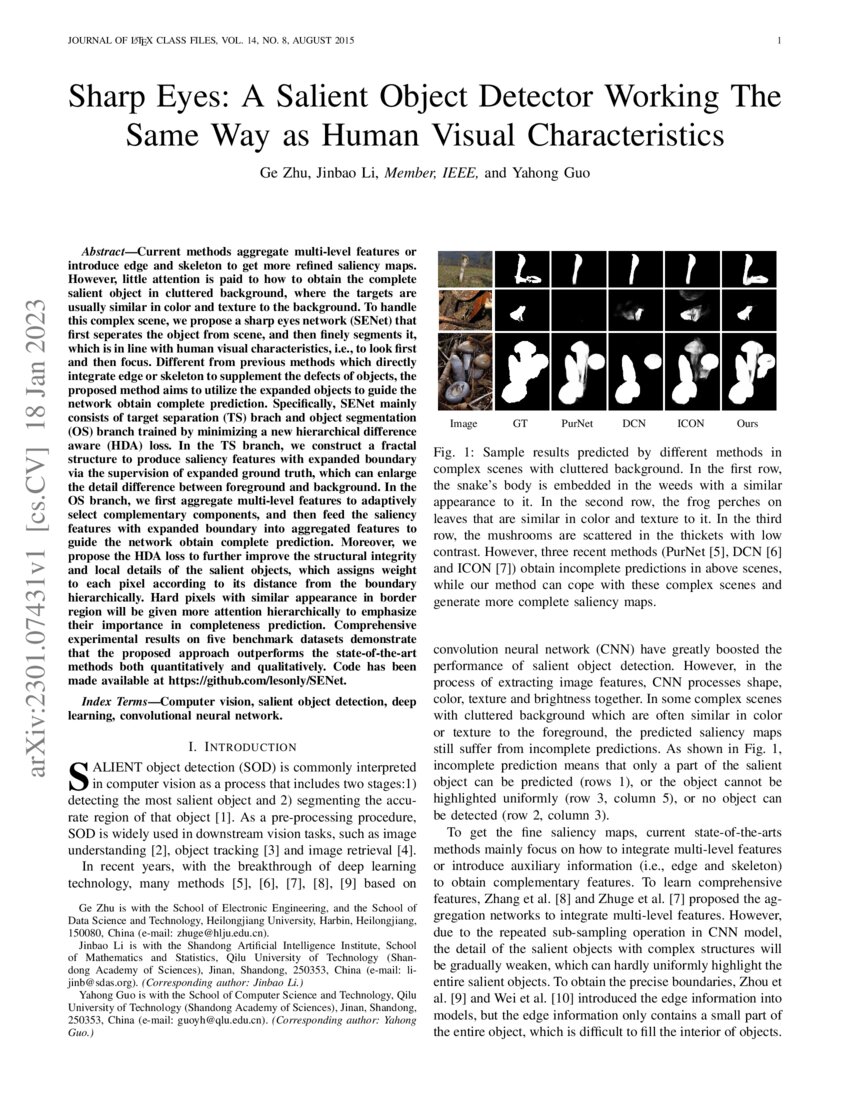 Sharp Eyes A Salient Object Detector Working The Same Way As Human
