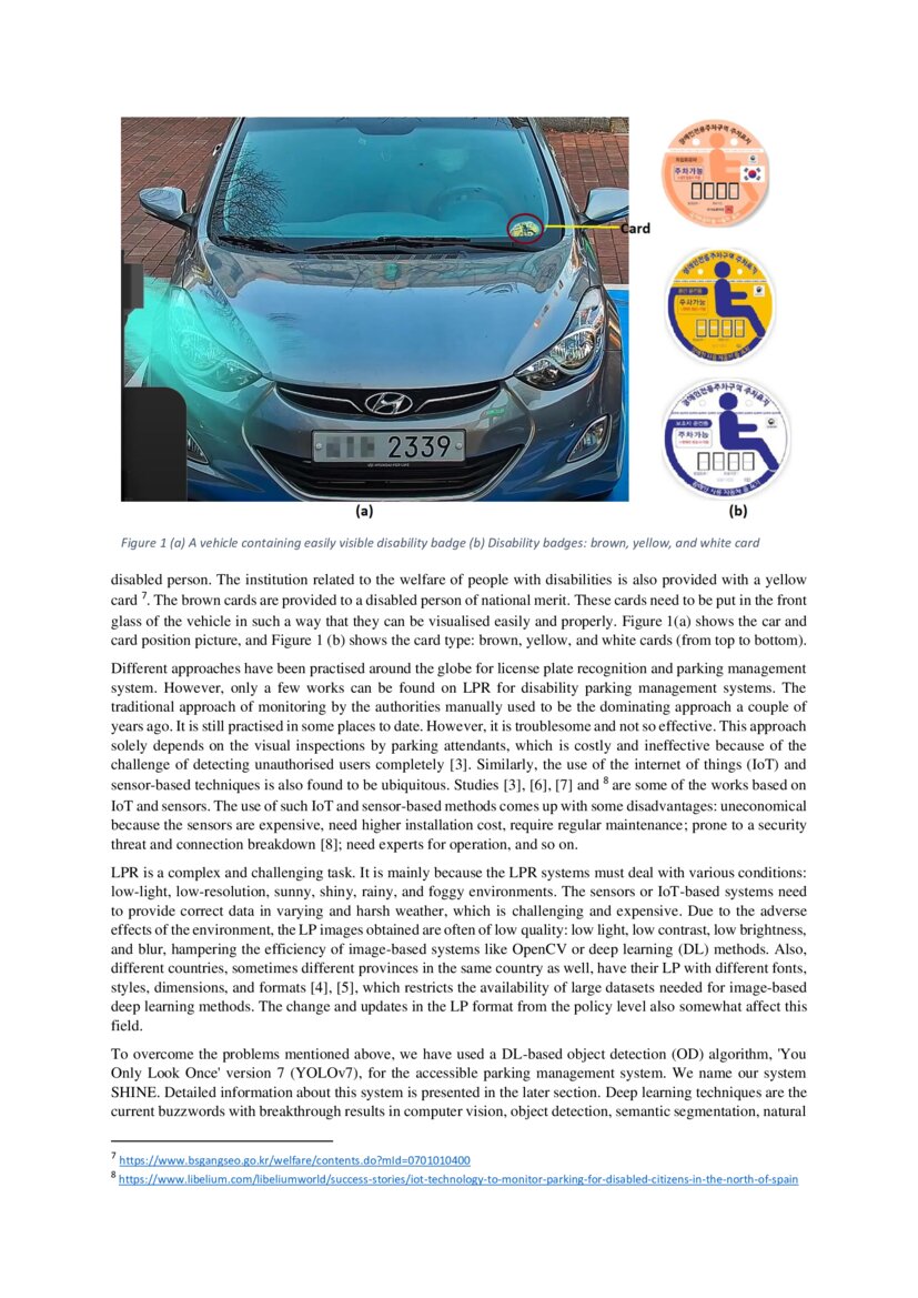 SHINE: Deep Learning-Based Accessible Parking Management System | DeepAI