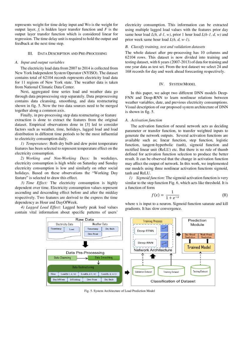 Short Term Load Forecasting Using Deep Neural Networks | DeepAI