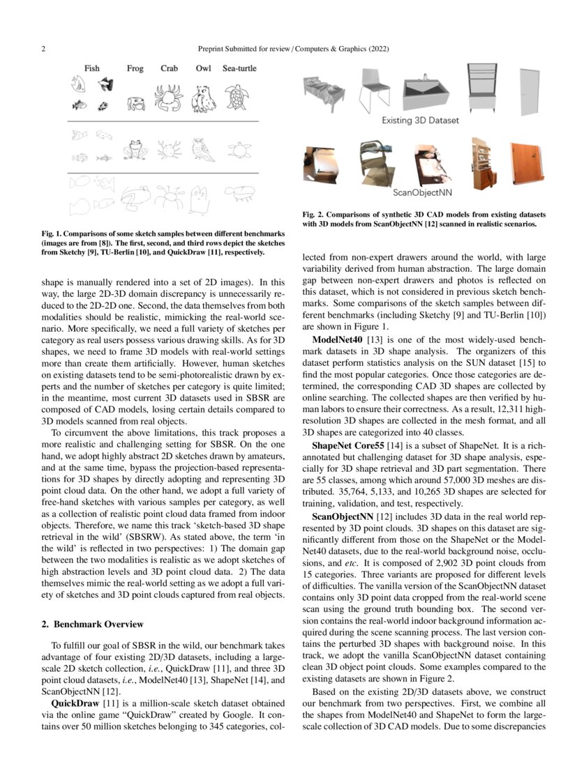 Shrec 22 Track Sketch Based 3d Shape Retrieval In The Wild Deepai