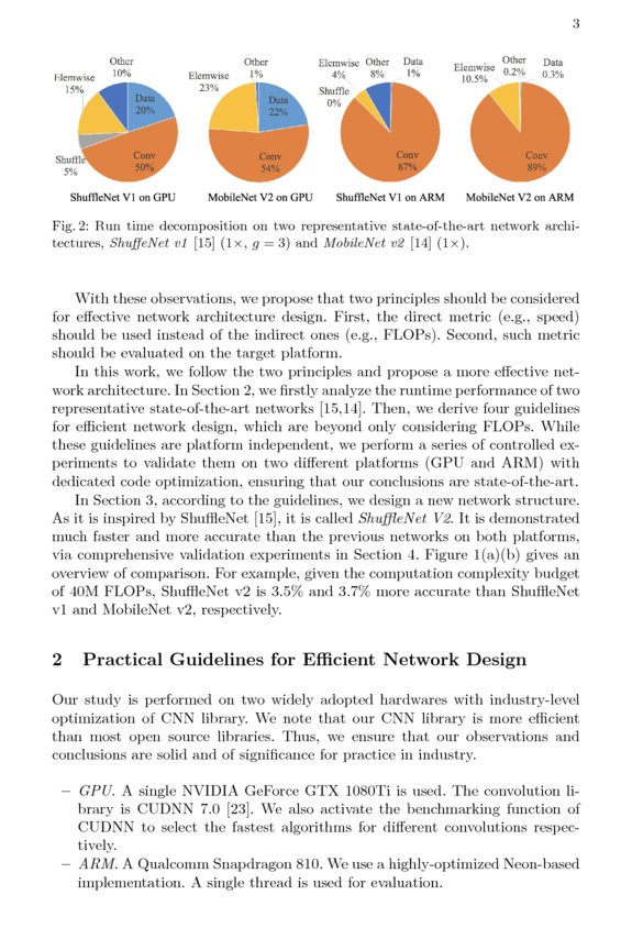 ShuffleNet V2: Practical Guidelines for Efficient CNN Architecture Design | DeepAI