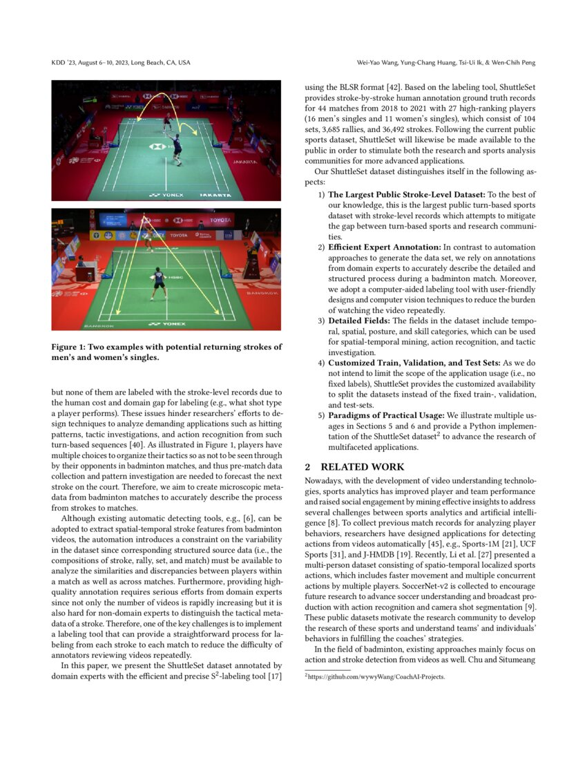 ShuttleSet: A Human-Annotated Stroke-Level Singles Dataset for ...
