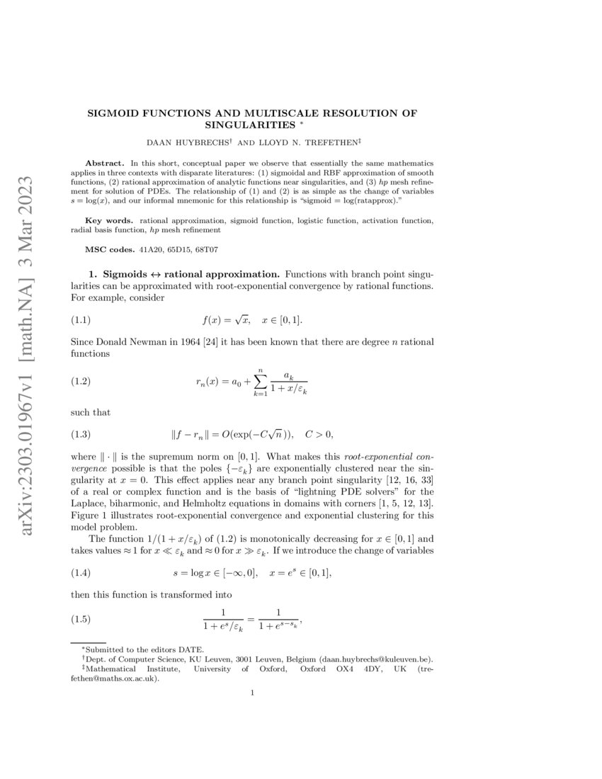 Sigmoid functions and multiscale resolution of singularities | DeepAI