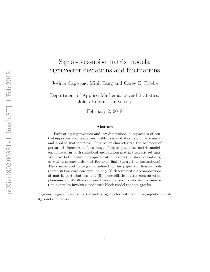 Signal-plus-noise matrix models: eigenvector deviations and ...