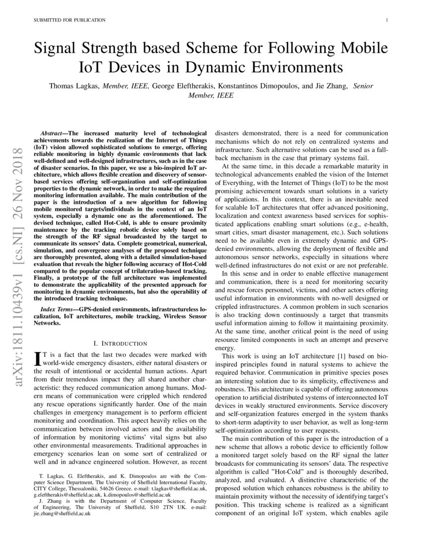 Signal Strength based Scheme for Following Mobile IoT Devices in ...
