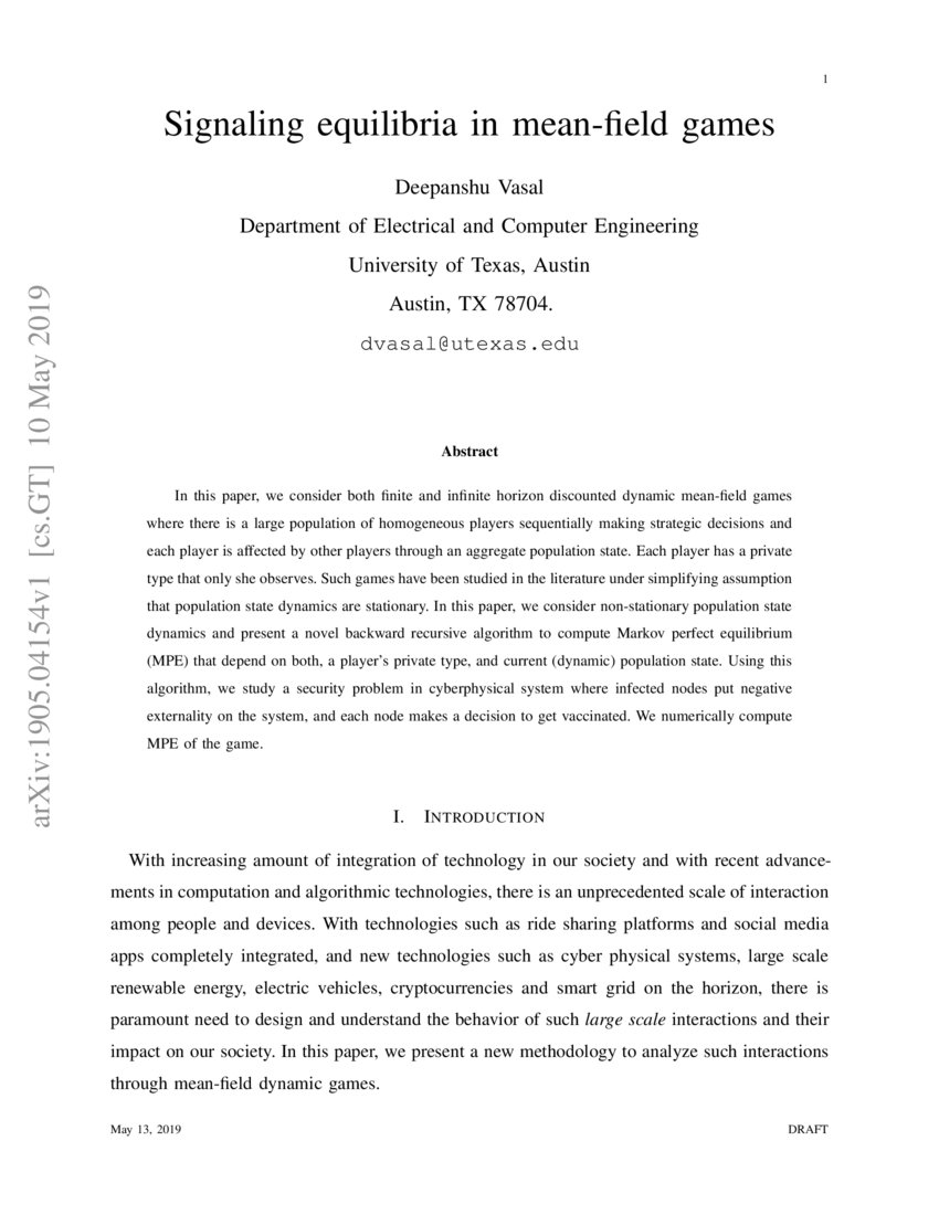 Signaling equilibria in mean-field games | DeepAI