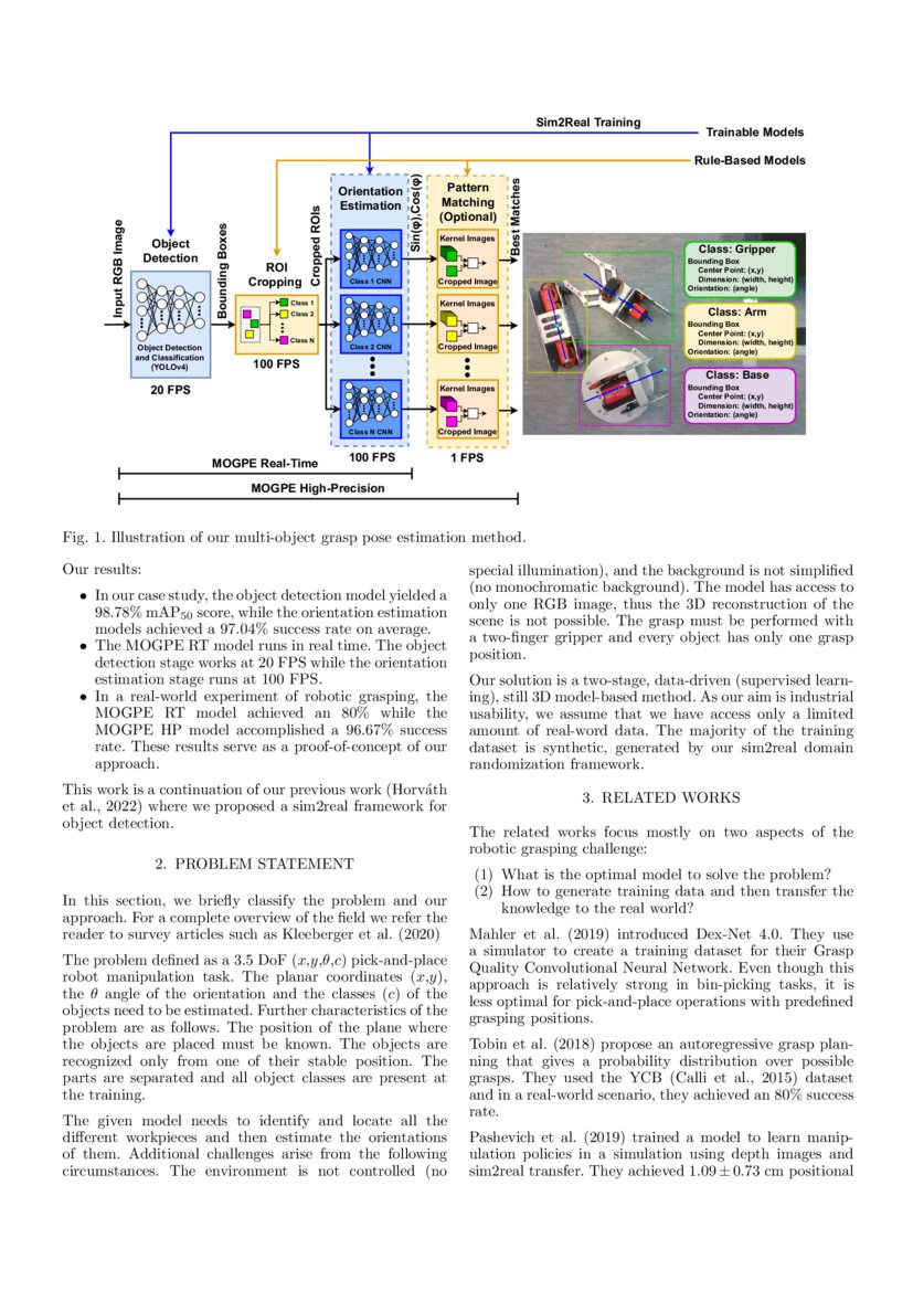 Sim2real Grasp Pose Estimation For Adaptive Robotic Applications Deepai