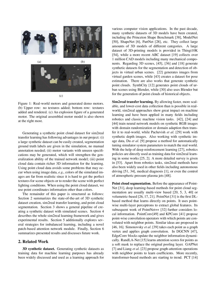 Sim2real Transfer Learning For Point Cloud Segmentation An Industrial