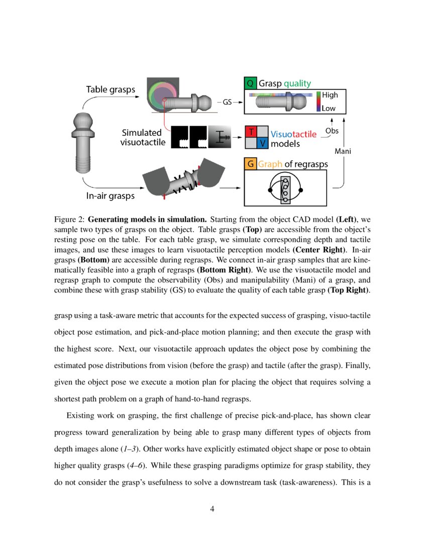 simPLE: a visuotactile method learned in simulation to precisely pick, localize, regrasp, and ...