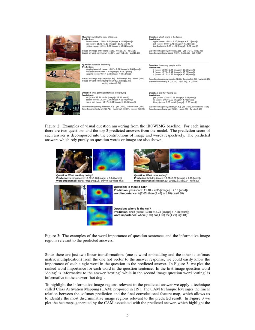 Simple Baseline for Visual Question Answering | DeepAI