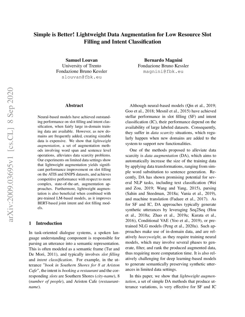 Simple Is Better Lightweight Data Augmentation For Low Resource Slot Filling And Intent