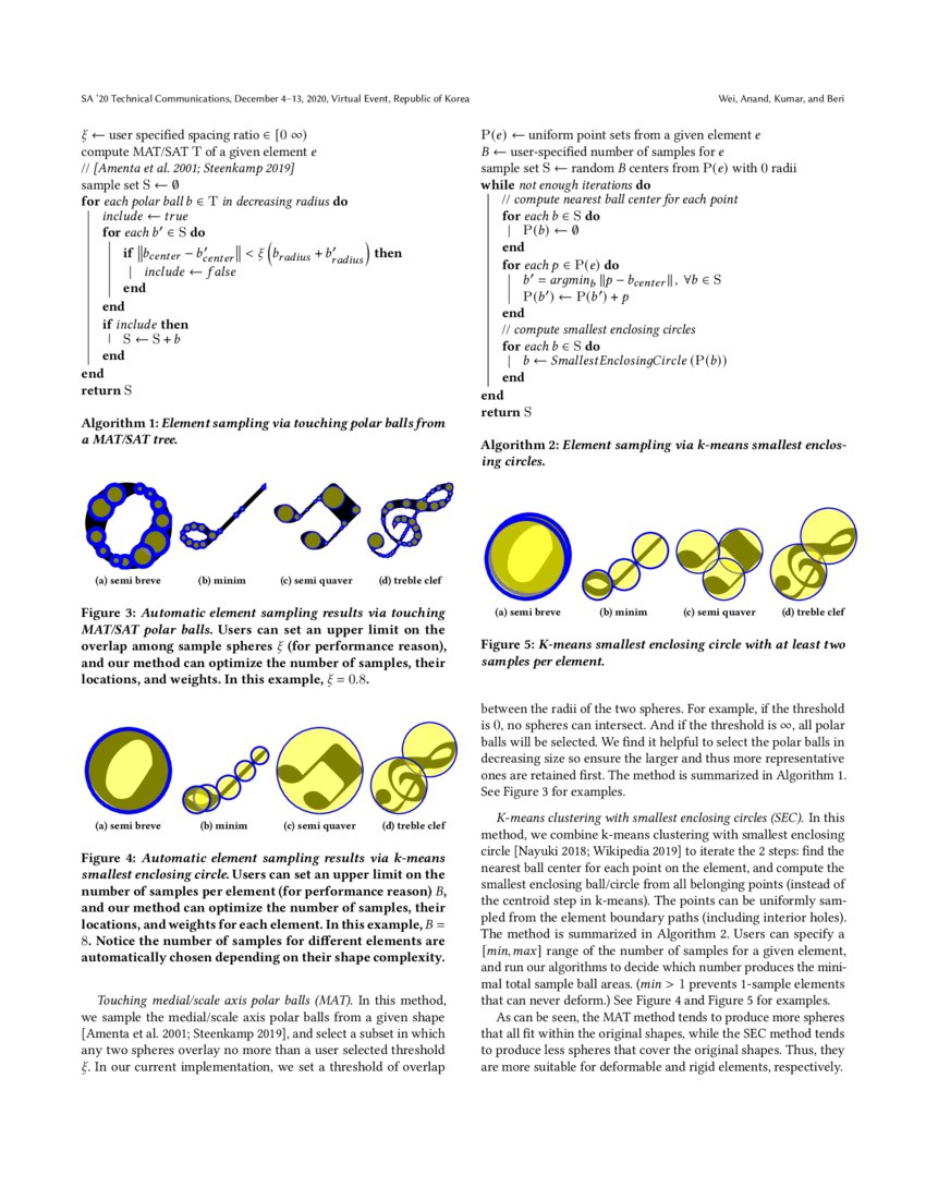 Simple Methods to Represent Shapes with Sample Spheres | DeepAI