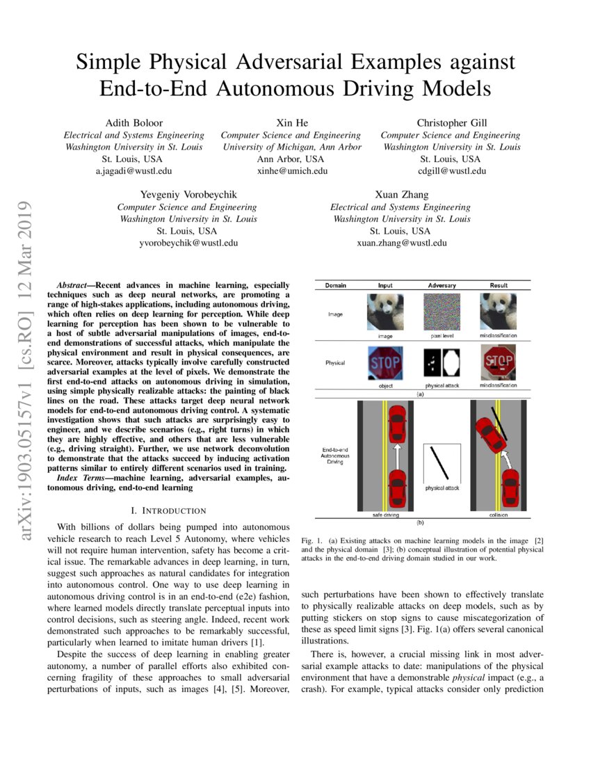 Simple Physical Adversarial Examples Against End To End Autonomous