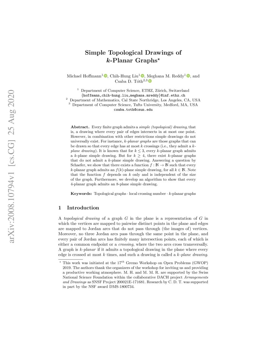 Simple Topological Drawings of k-Planar Graphs | DeepAI