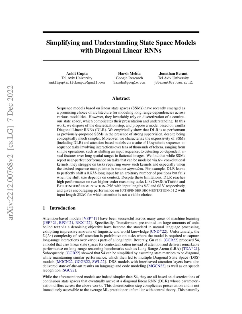 Simplifying And Understanding State Space Models With Diagonal Linear