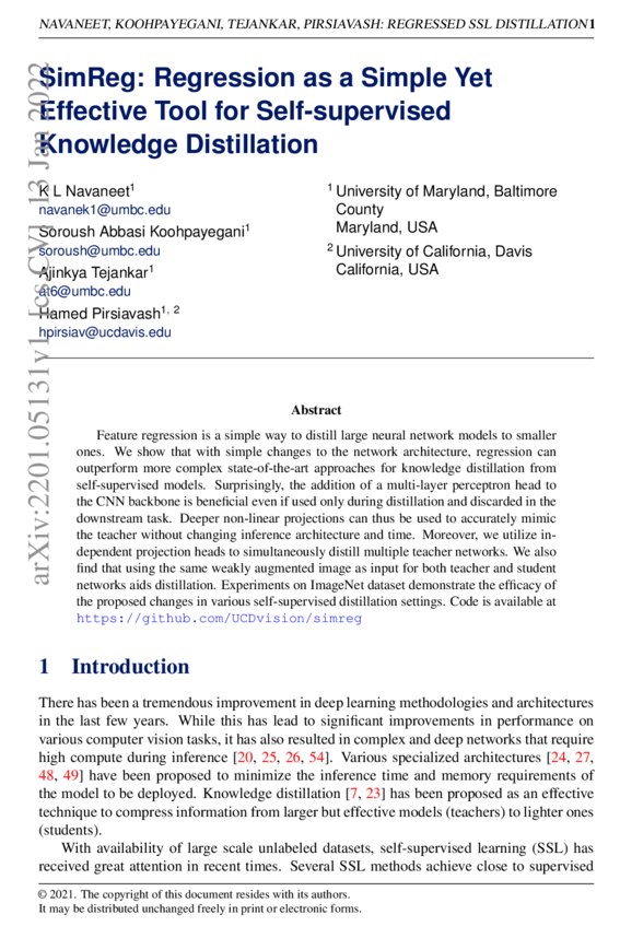 SimReg: Regression as a Simple Yet Effective Tool for Self-supervised ...