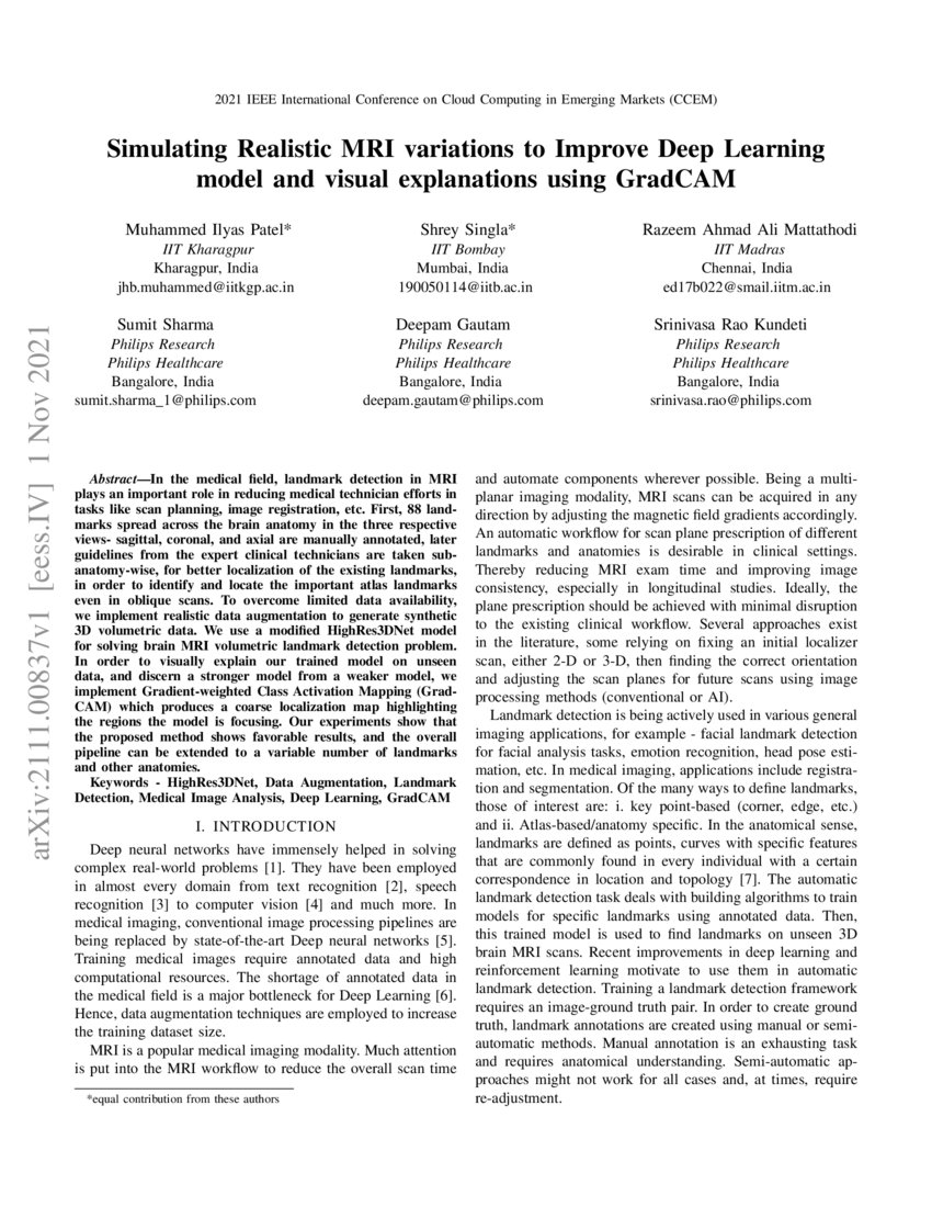 Simulating Realistic Mri Variations To Improve Deep Learning Model And Visual Explanations Using