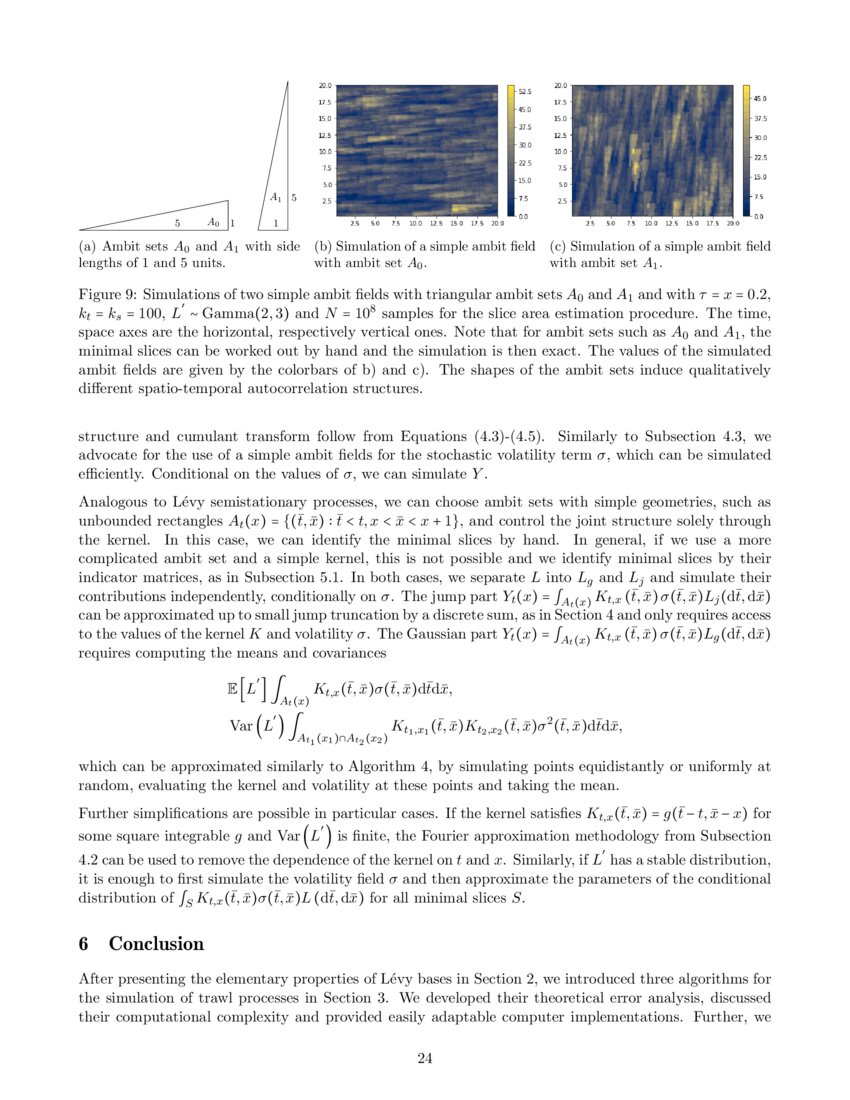 Simulation Methods And Error Analysis For Trawl Processes And Ambit