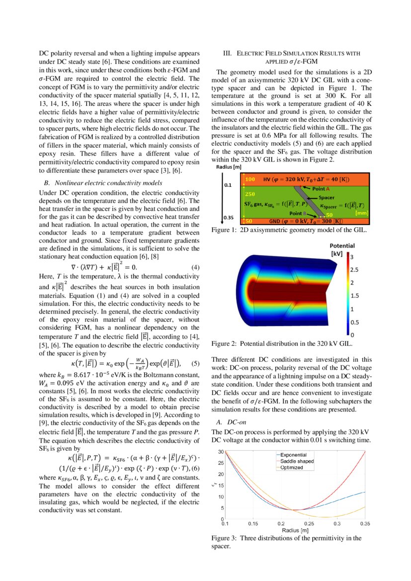 Simulation of Permittivity and Conductivity Graded Materials for HVDC ...