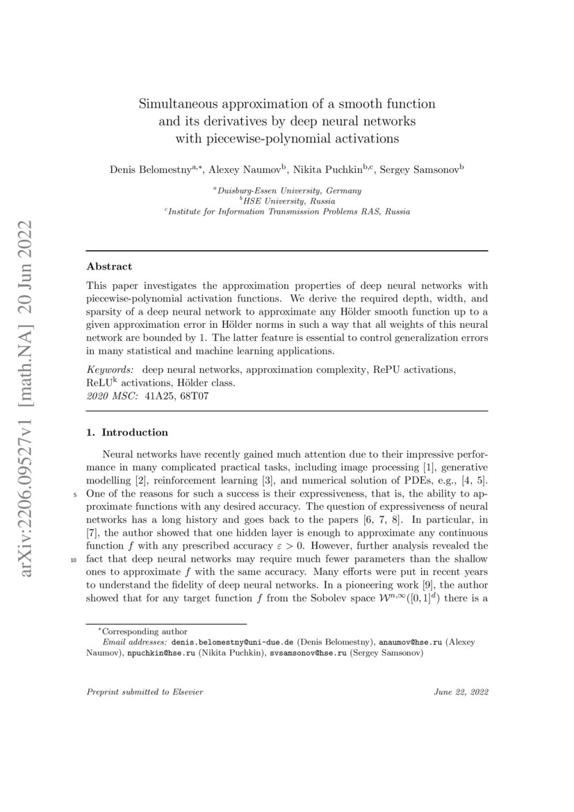 Simultaneous Approximation Of A Smooth Function And Its Derivatives By