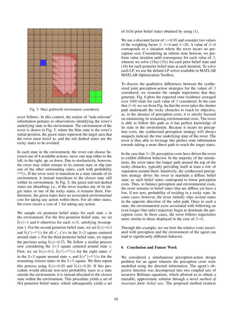 Simultaneous Perception-Action Design via Invariant Finite Belief Sets ...