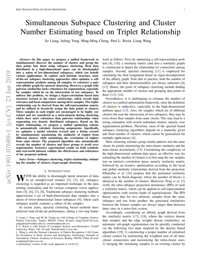 Simultaneous Subspace Clustering And Cluster Number Estimating Based On