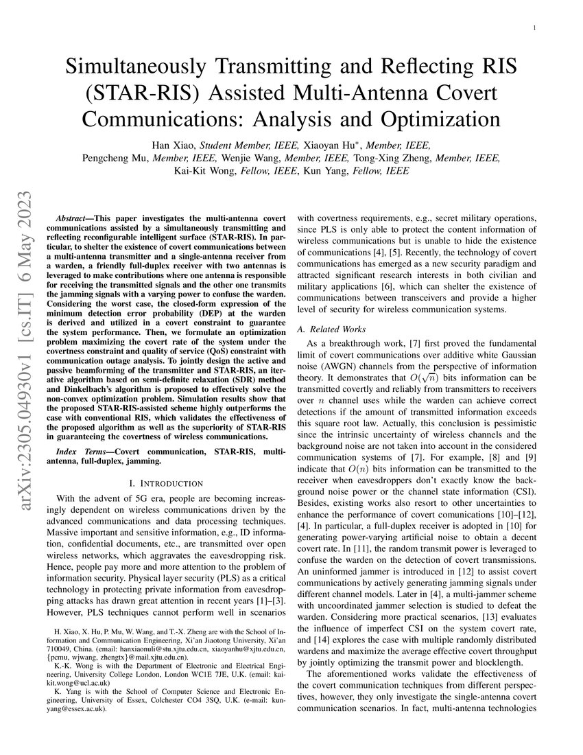 Simultaneously Transmitting and Reflecting RIS (STAR-RIS) Assisted Multi-Antenna Covert ...