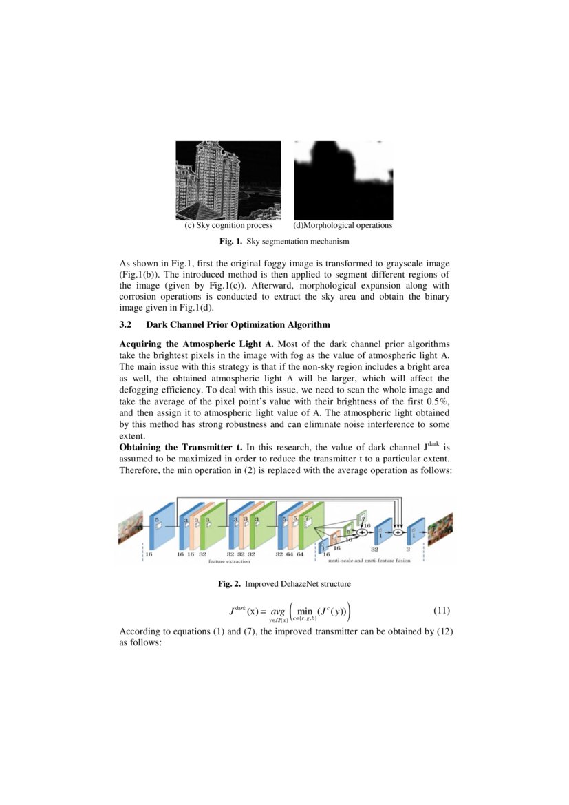 Single Image Dehazing Algorithm Based On Sky Region Segmentation Deepai