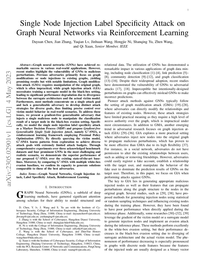 Single Node Injection Label Specificity Attack on Graph Neural Networks ... Single Node Injection Label Specificity Attack on Graph Neural Networks ...