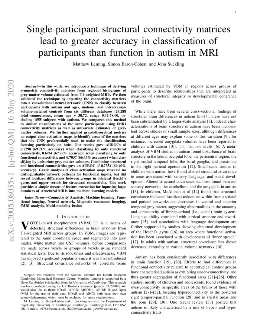 Single-participant structural connectivity matrices lead to greater ...