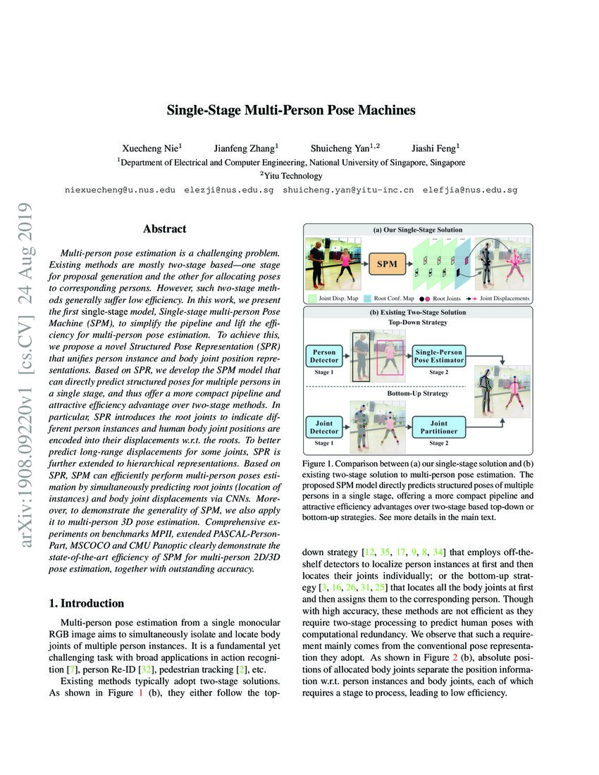 Single-Stage Multi-Person Pose Machines | DeepAI