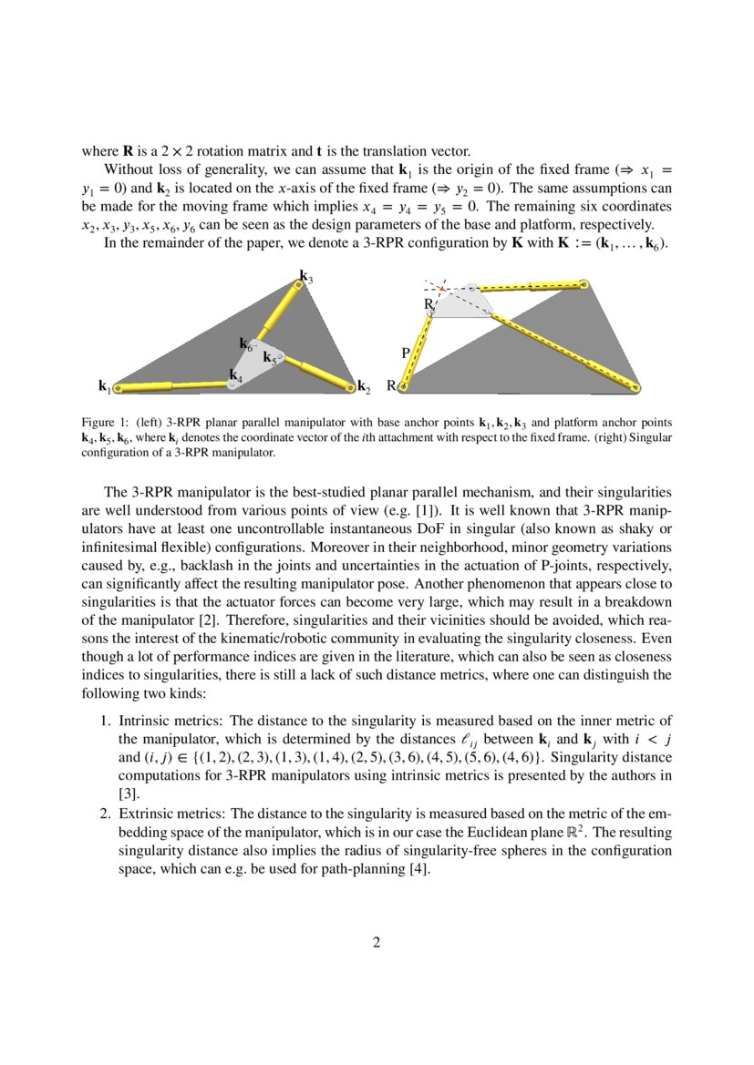 Singularity Distance Computations for 3-RPR Manipulators using ...