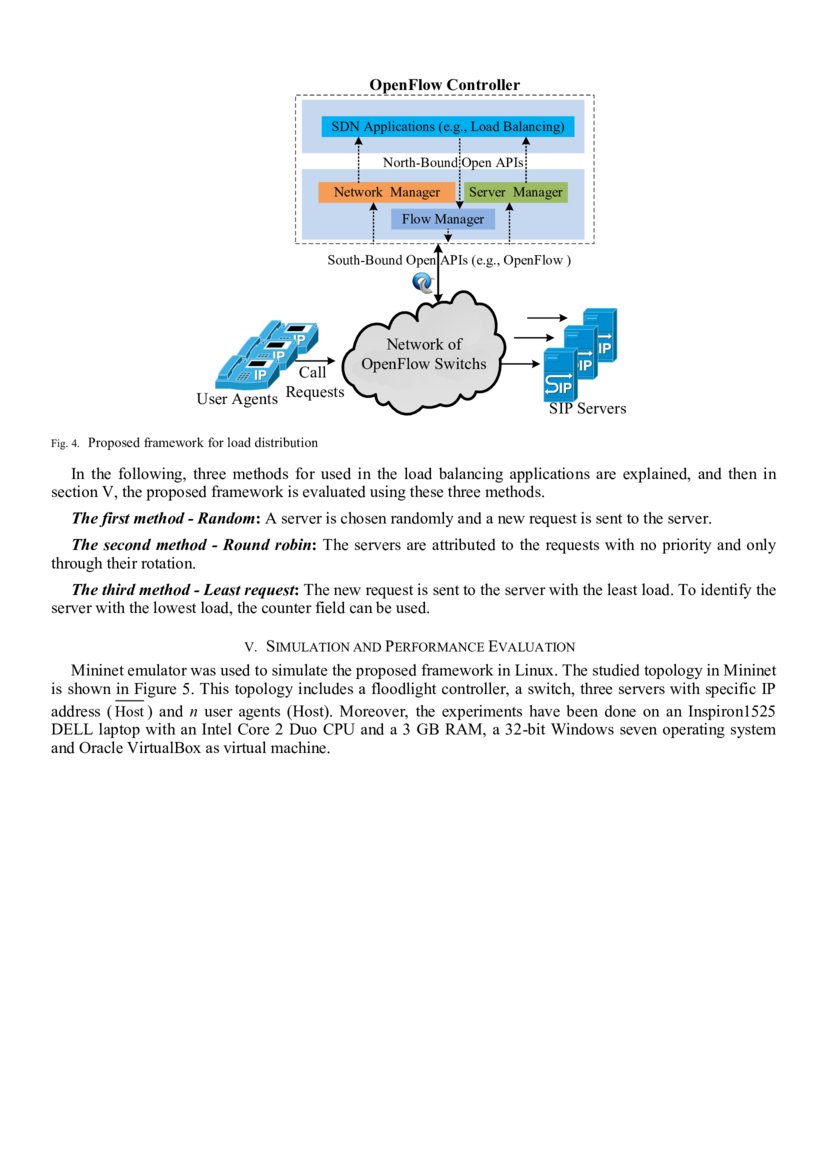 SIP Server Load Balancing Based on SDN | DeepAI